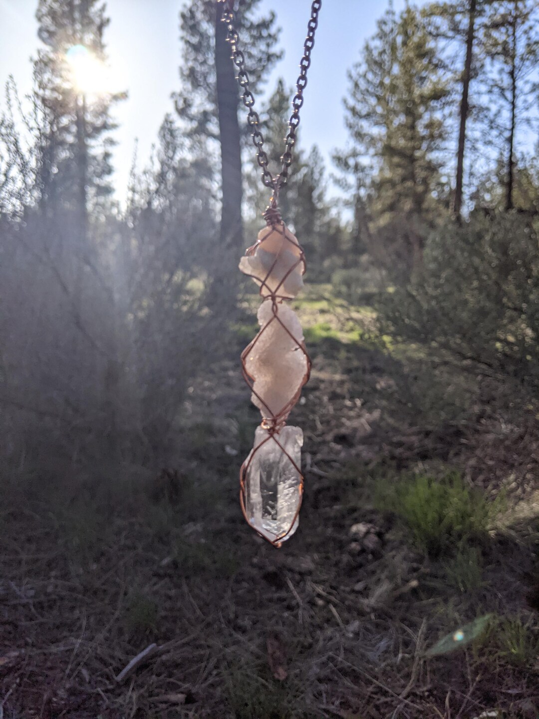 Pink Tourmaline, Spirit Quartz and Clear Quartz, Natural Raw Rough ...
