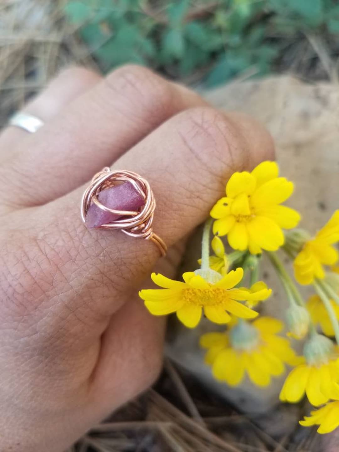 Raw Ruby Ring, Raw Red Ruby Ring, Rough Ruby Ring, Natural Ruby Ring ...