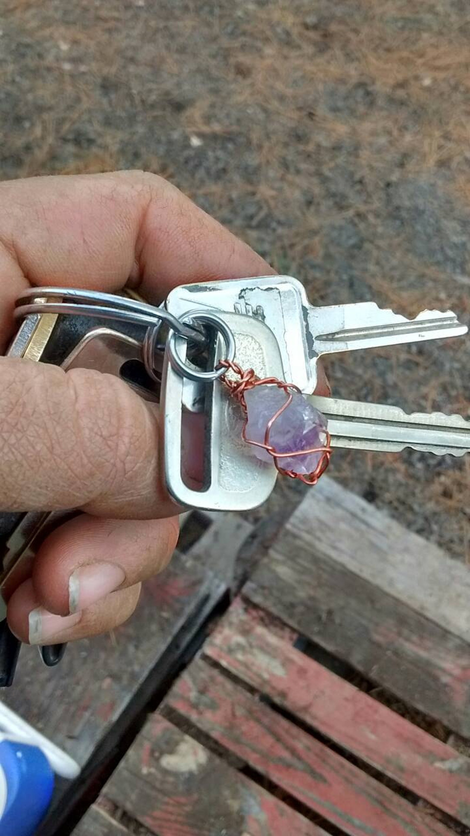 Raw Natural Crystal Key Chains/pet Collar Charms You Choose - Etsy