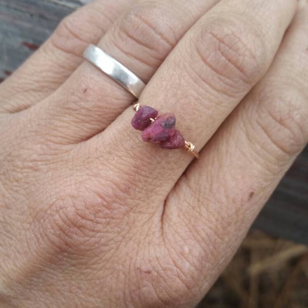 Raw Ruby Ring - Etsy