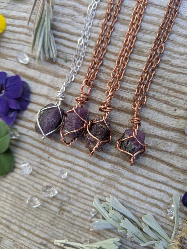 Tiny Raw Ruby Pendant Raw Rough Ruby Crystal Pendant High | Etsy