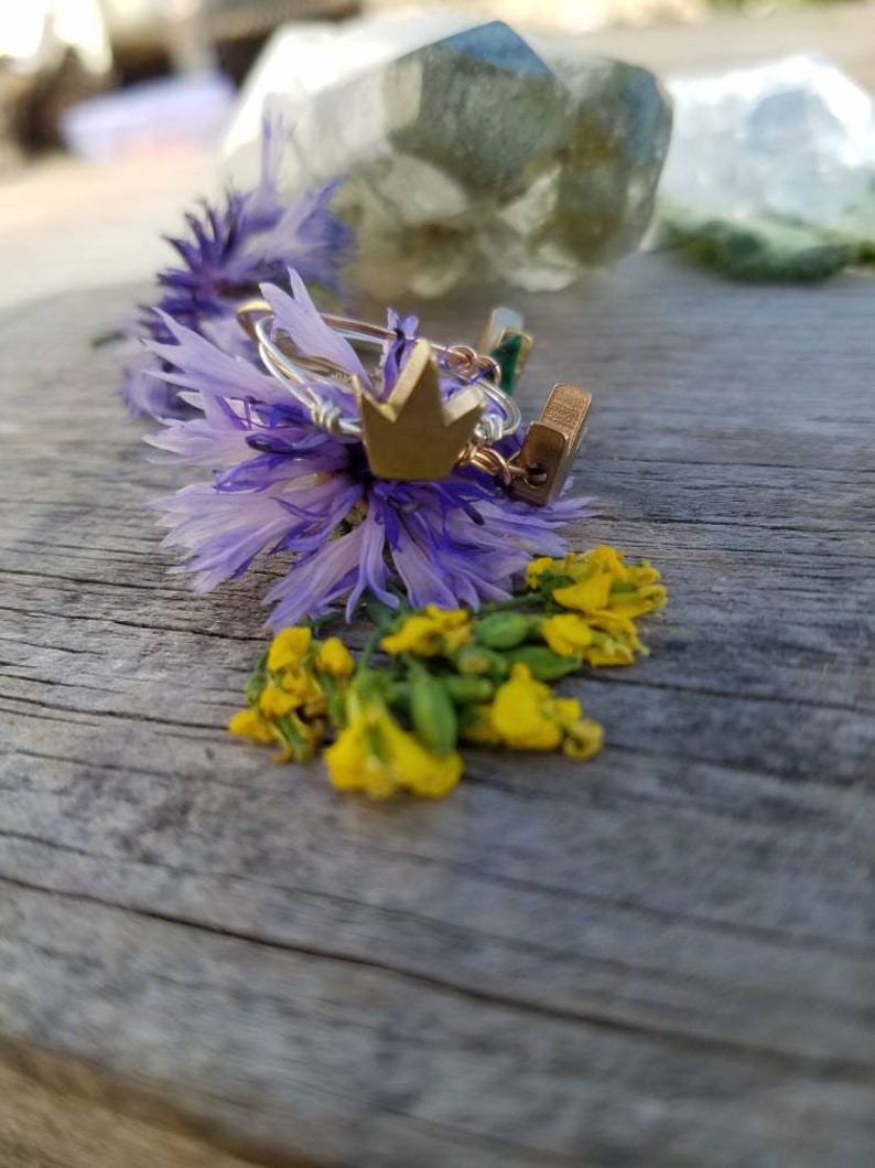 Brass Crown Ring, Crystal and Brass Crown Crystal Ring, Made to Order ...