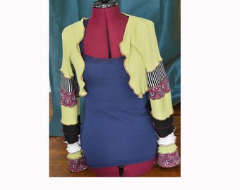 Upcycled Sunshine Shrug Yellow Fall Recycled Size Medium