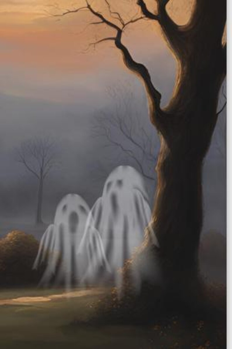 Classical Landscape Art for Halloween Decor With Ghosts - Etsy