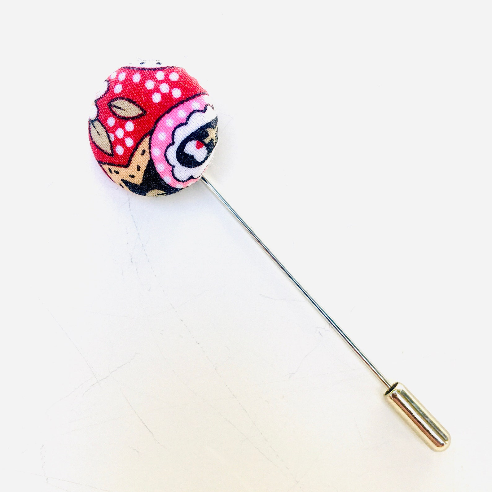 Mens Lapel Pin Lapel Pin Button Lapel Pin Mens Suit Pin Boutonnière Black And Red Etsy
