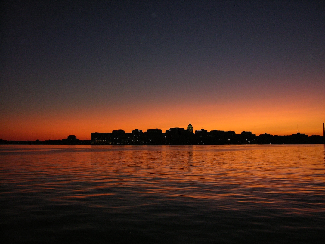 Madison, WI Skyline at Sunset - Etsy