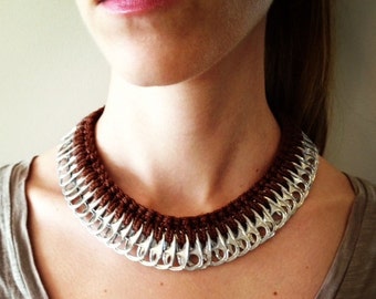 Handmade Black Soda/pop Pull Tab Crochet Recycled Necklace | Etsy