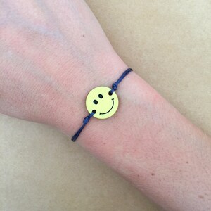Emoji Emoticon Yellow Smiley Face Friendship Bracelet Adjustable ...
