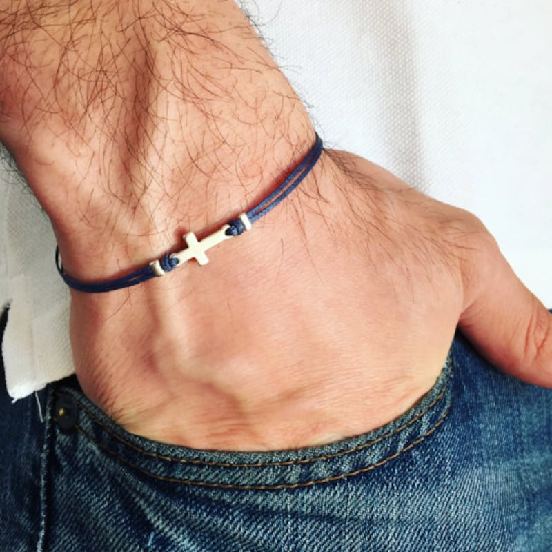 Men Cross Bracelet - Etsy