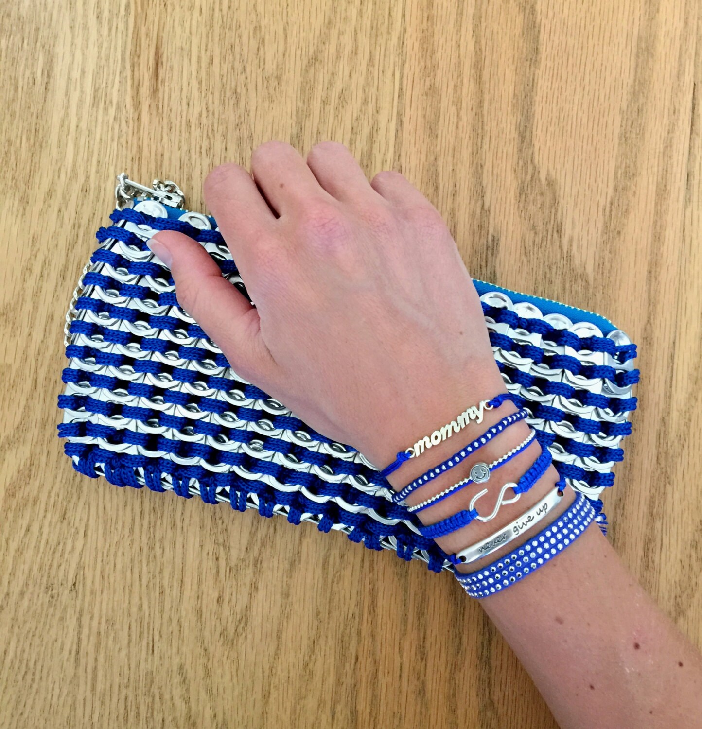 Handmade Soda Pop Pull Tab Electric Blue Crochet Clutch Purse - Etsy