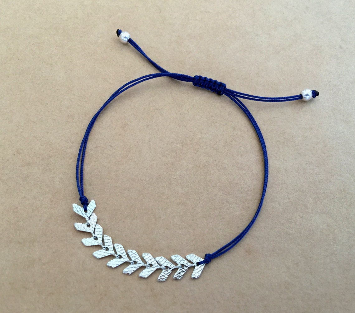 Silver or Gold Plated Fishbone Arrow Chevron Chain Friendship - Etsy