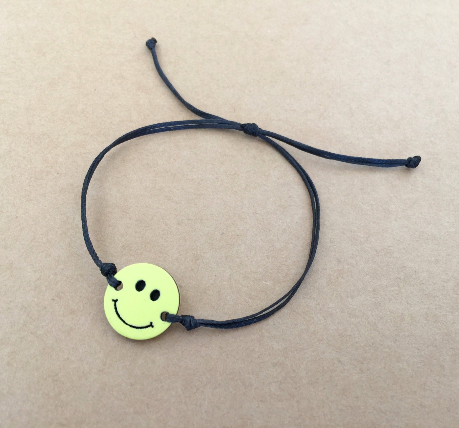 Emoji Emoticon Yellow Smiley Face Friendship Bracelet Adjustable ...