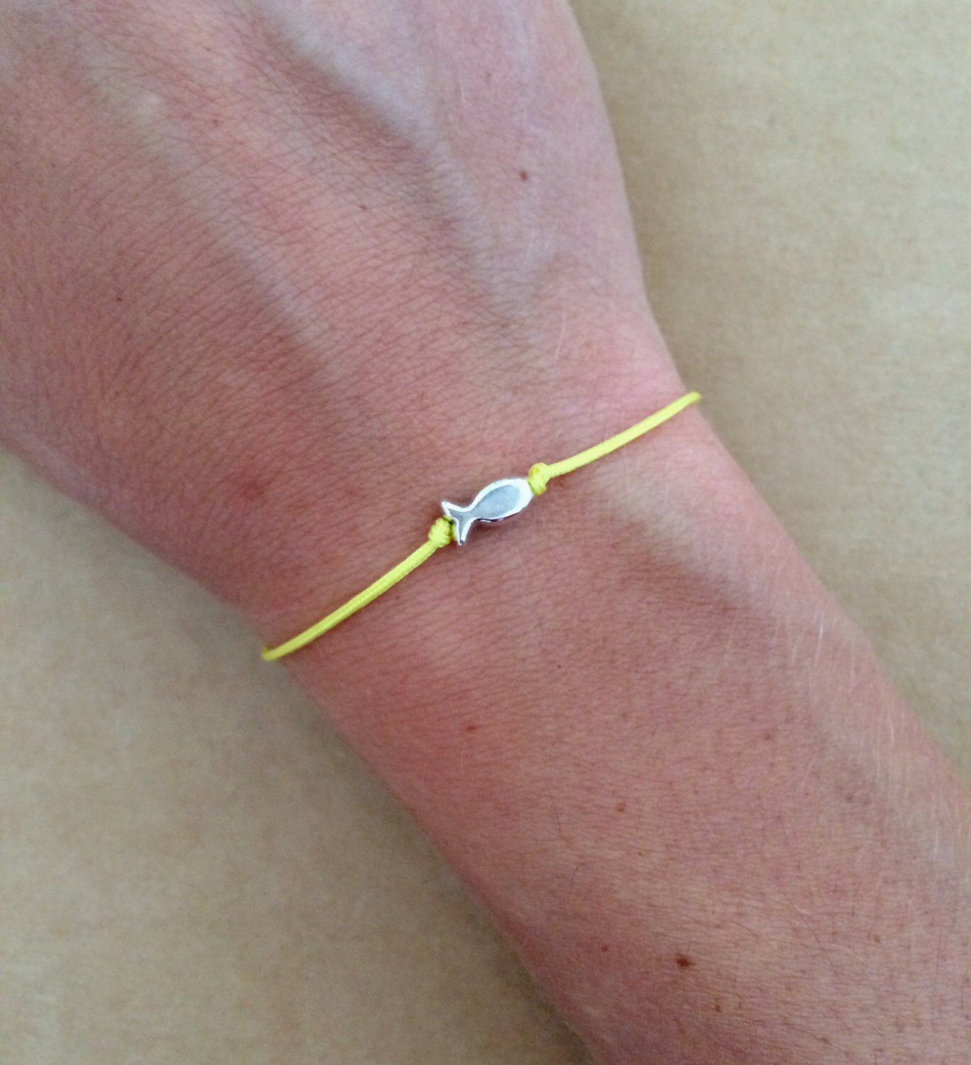 Silver Plated Fish Charm Friendship Bracelet Macrame Bracelet, Summer ...