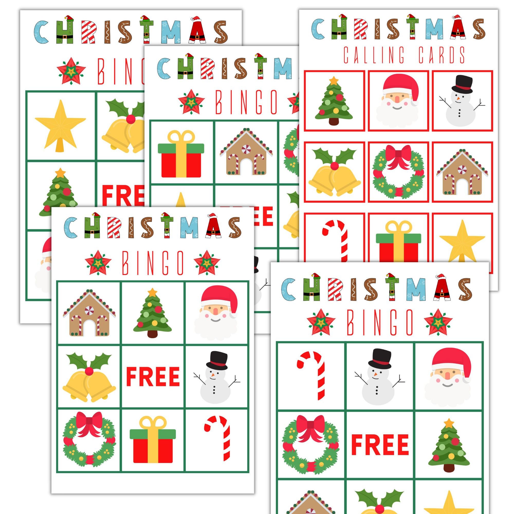 Christmas Bingo Game, Christmas Printable Game, Funny Christmas Game ...