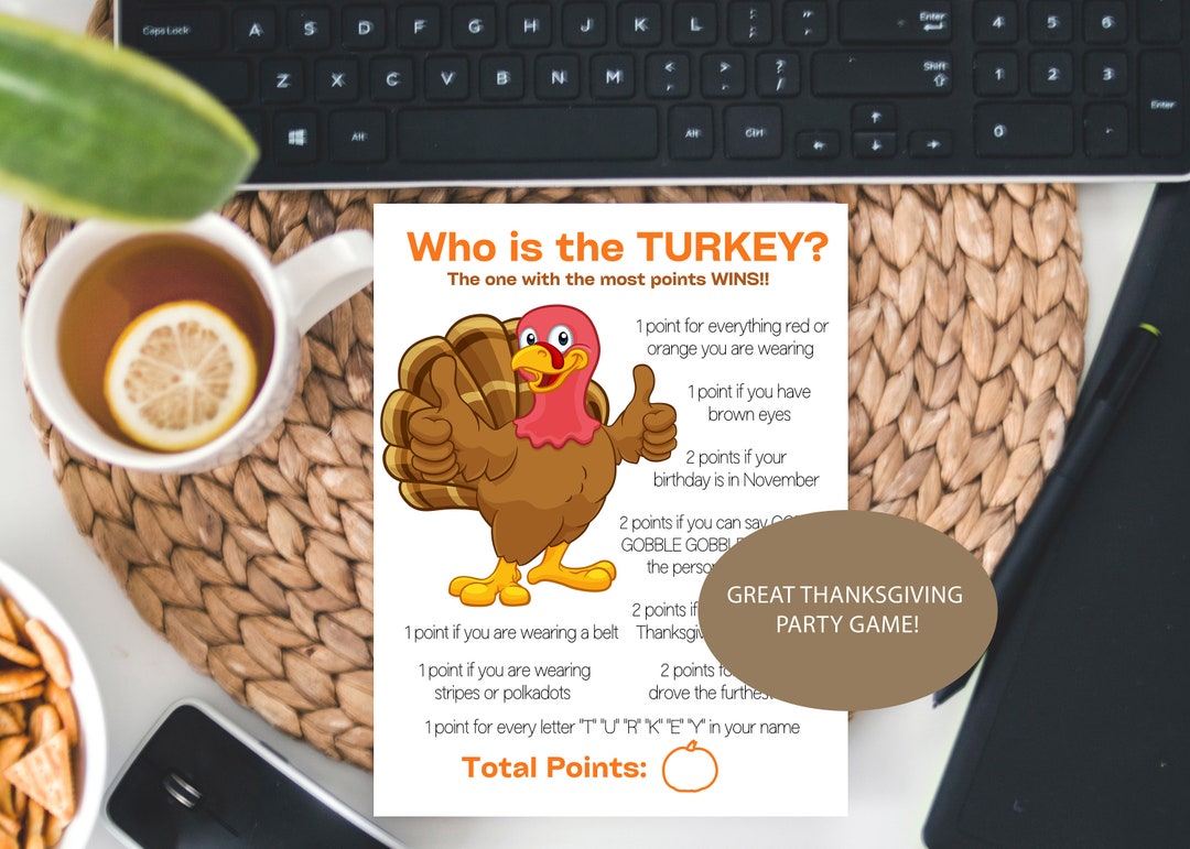 Thanksgiving Game, Thanksgiving Printable Game, Funny Thanksgiving Game ...