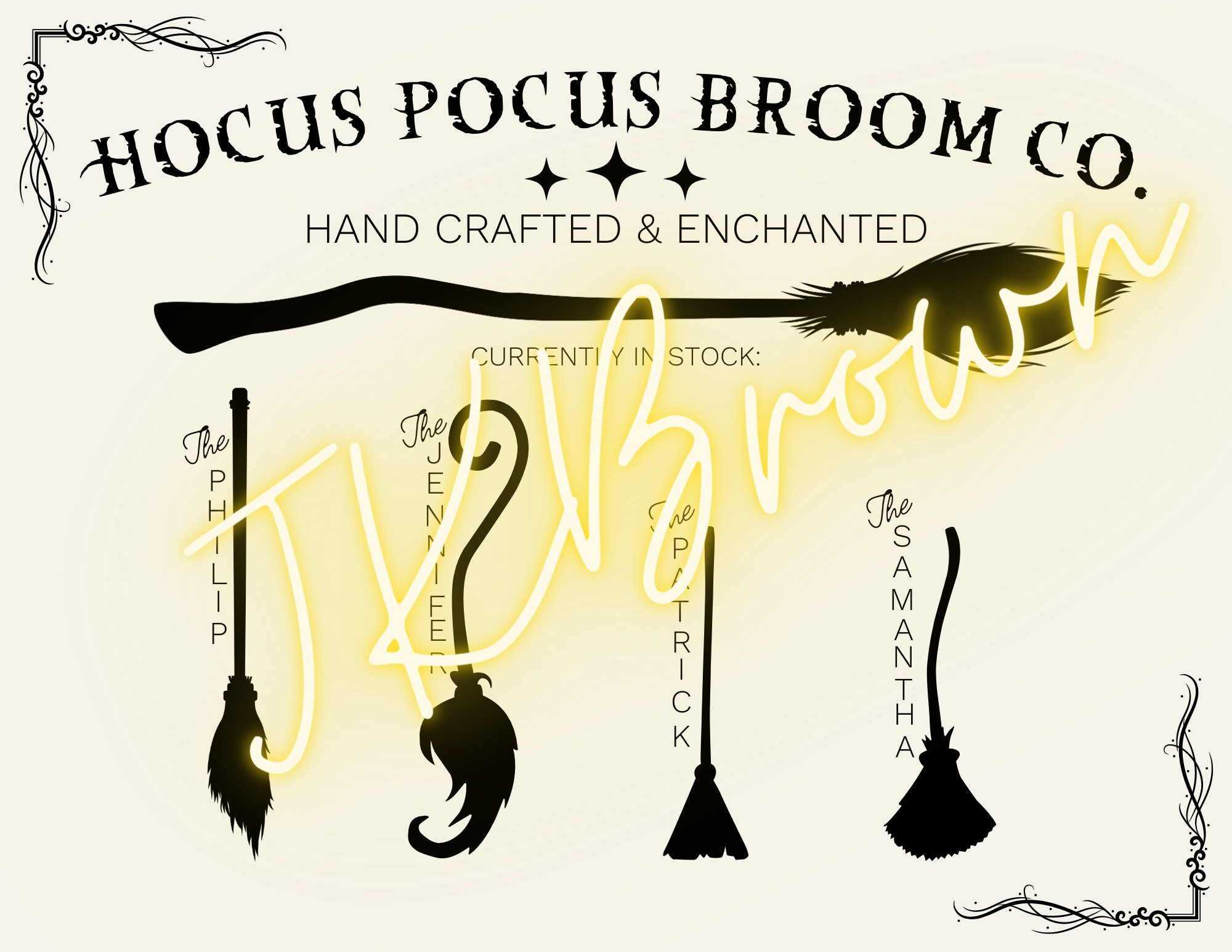 Hocus Pocus Broom Co. Customized (made to Order) Sign - Etsy