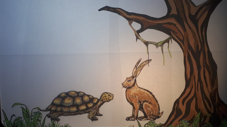 Shadow Puppet Theater With 5 Aesop's Fables - Tortoise and Hare - Lion ...