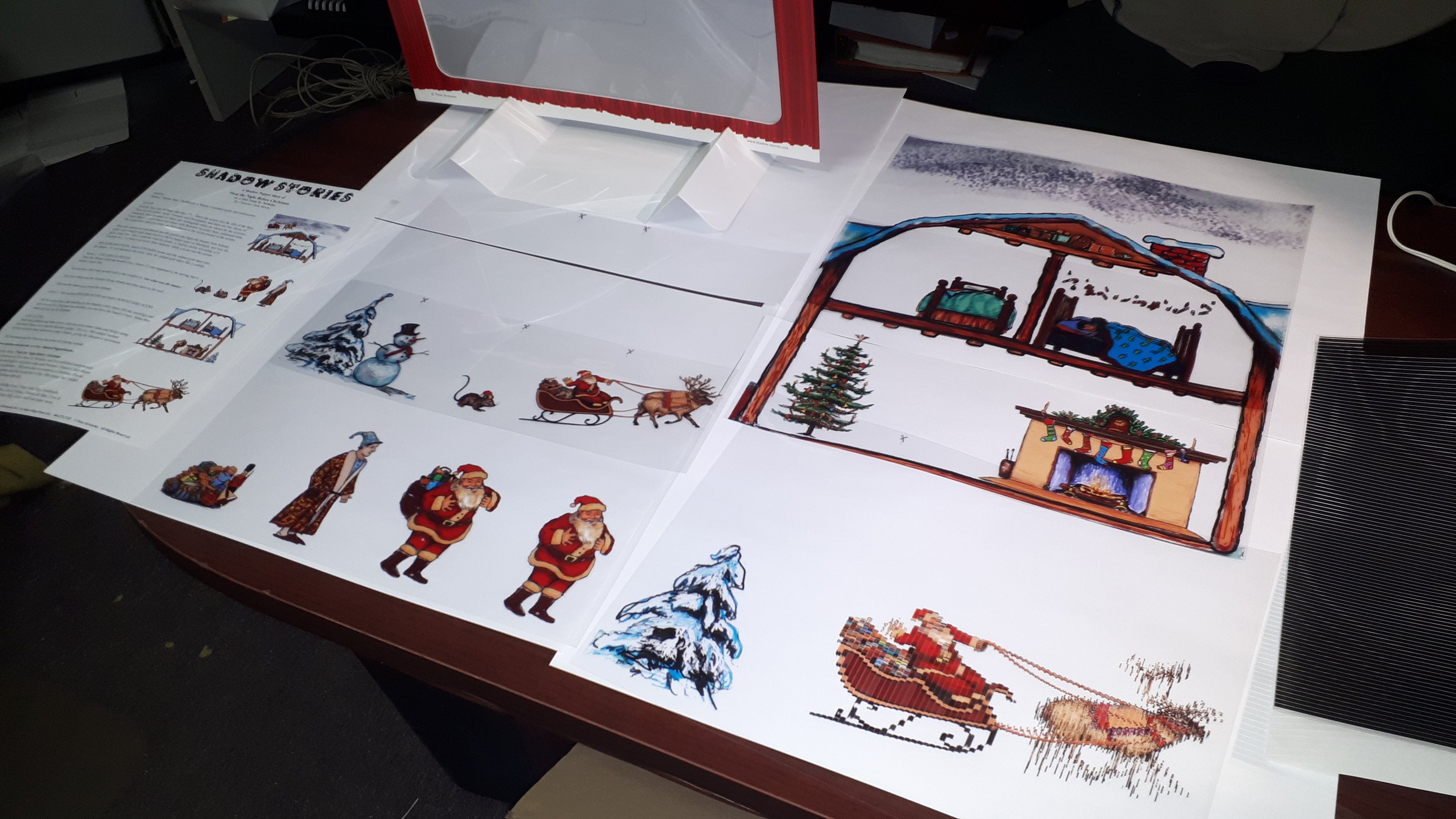 Puppets or Twas the Night Before Christmas shadow puppet play A visit ...