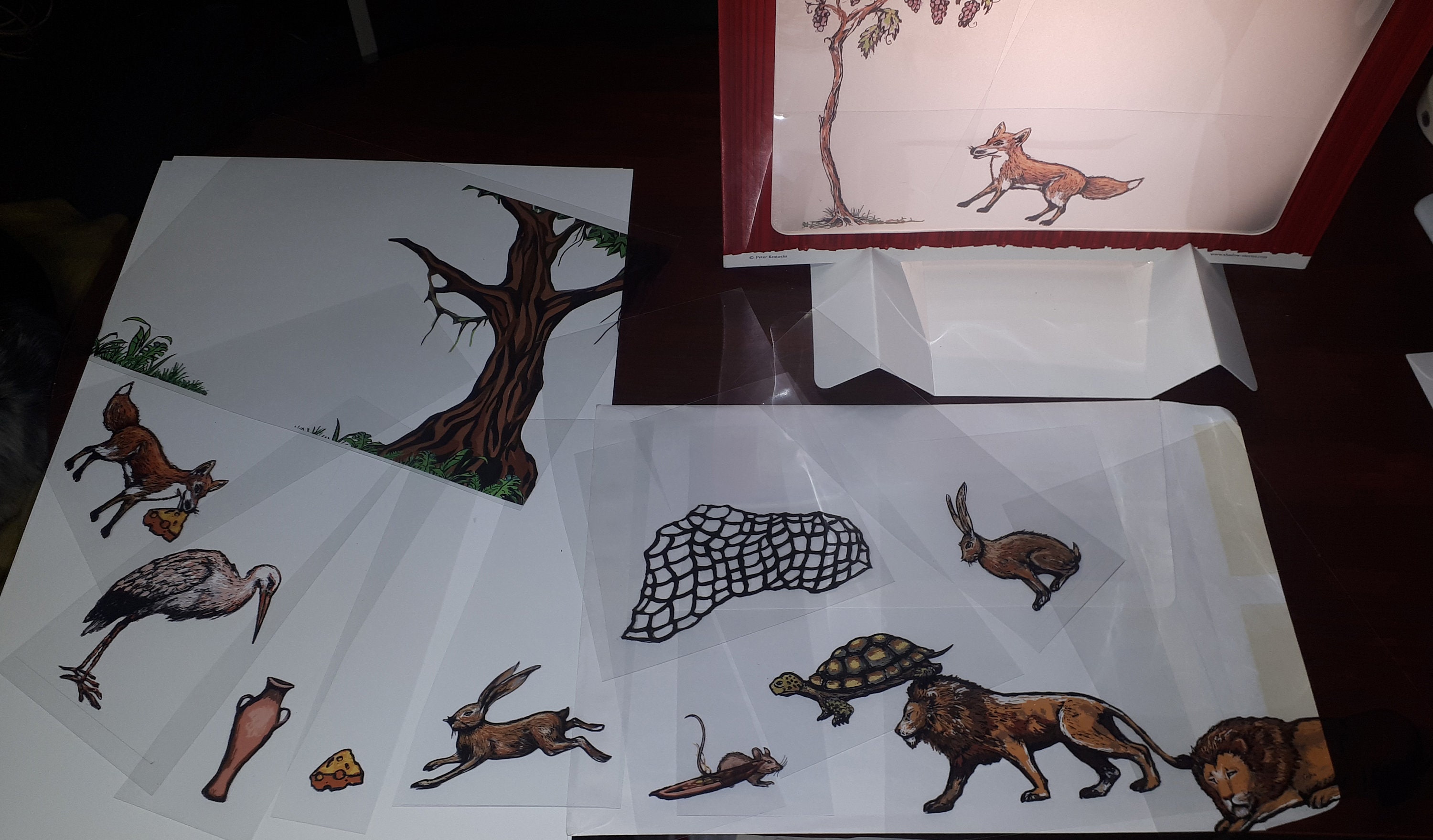 Shadow Puppet Theater With 5 Aesop's Fables - Tortoise and Hare - Lion ...