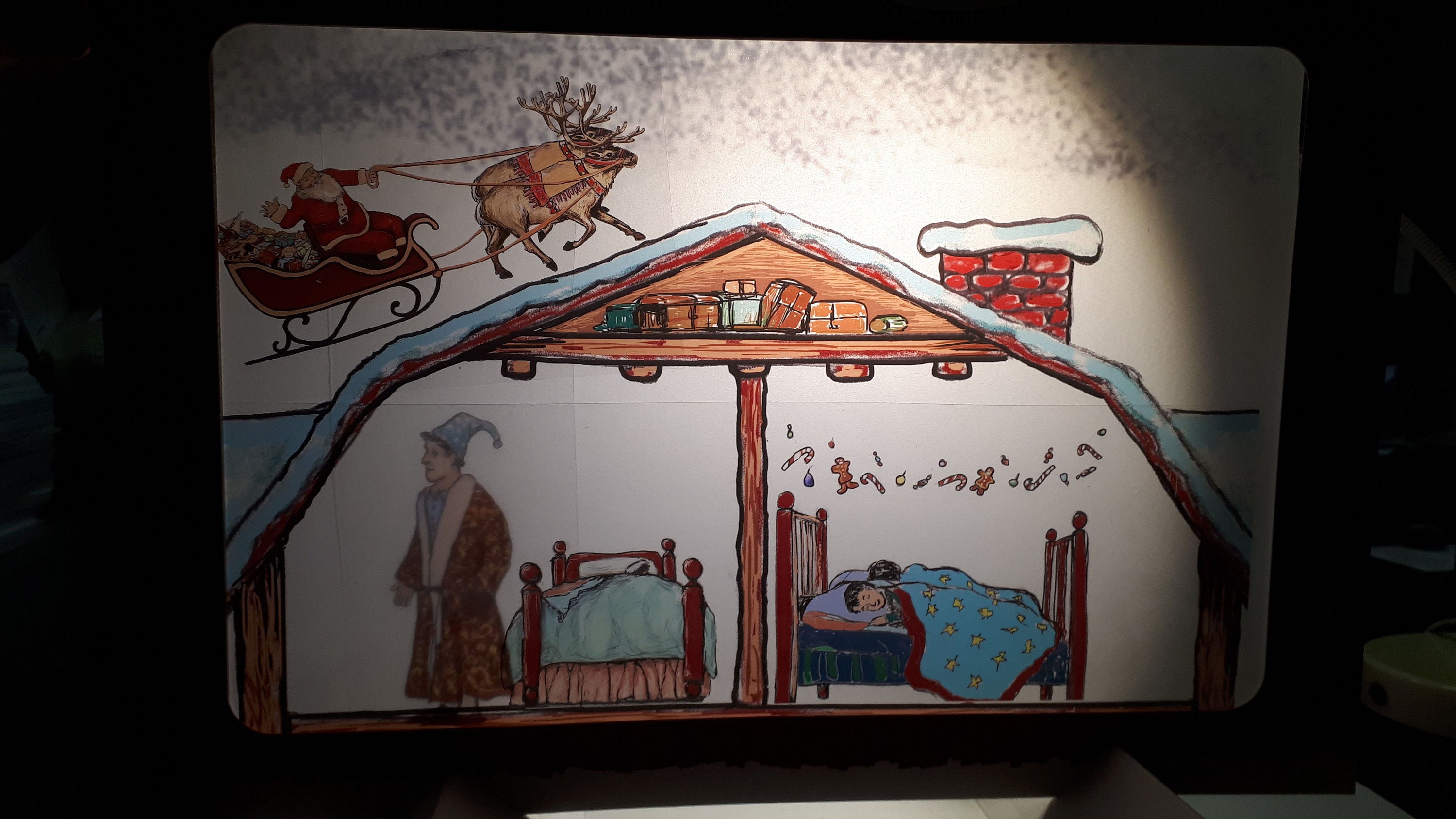 Puppets or Twas the Night Before Christmas shadow puppet play A visit ...