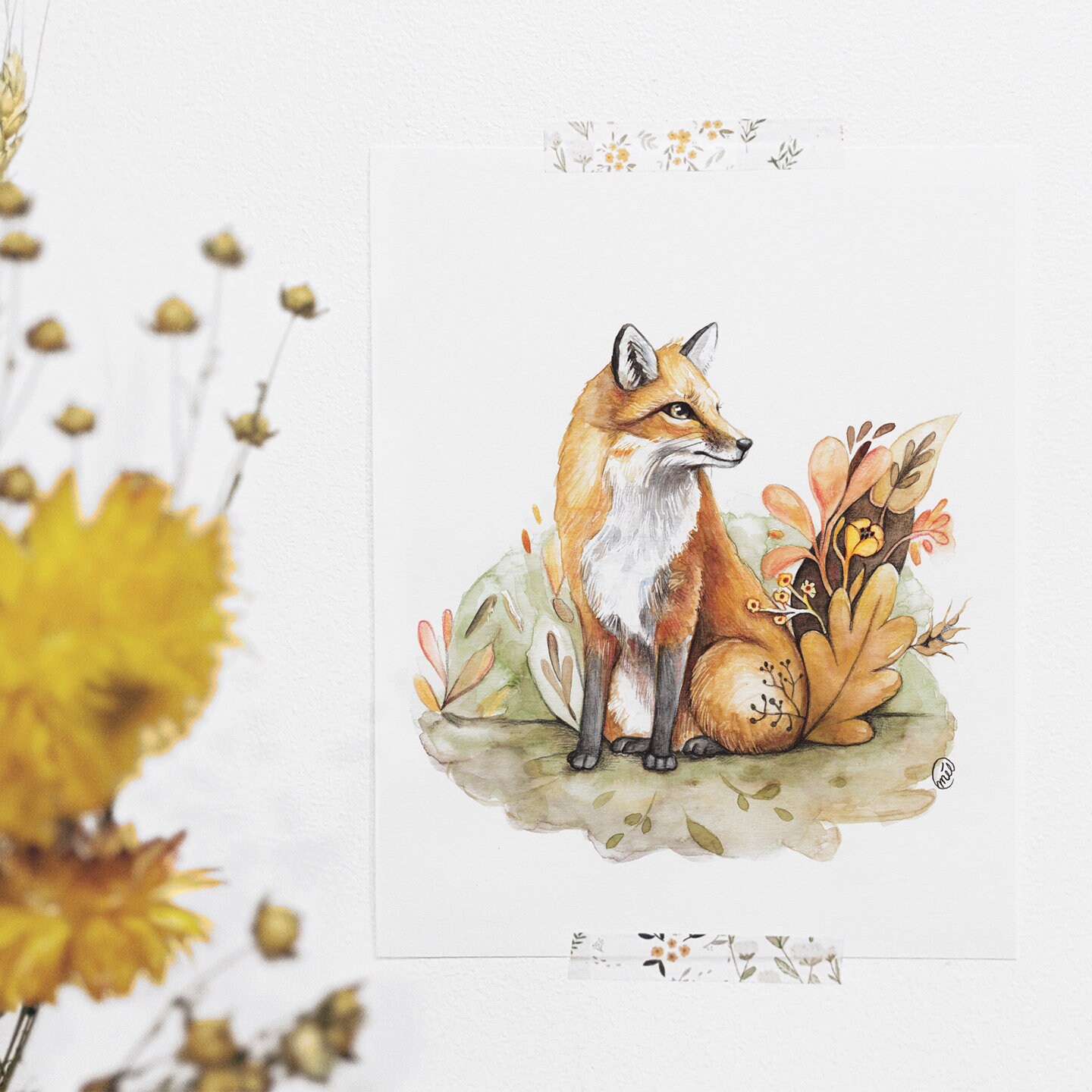 Affiche de renard roux / Fox illustration / Renard collection - Etsy Canada