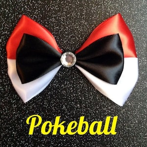 Pokemon Pokeball Inspired Bow - Etsy