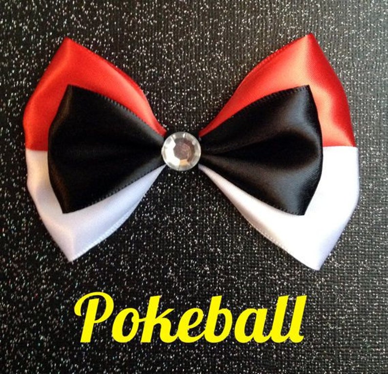 Pokemon Pokeball Inspired Bow - Etsy