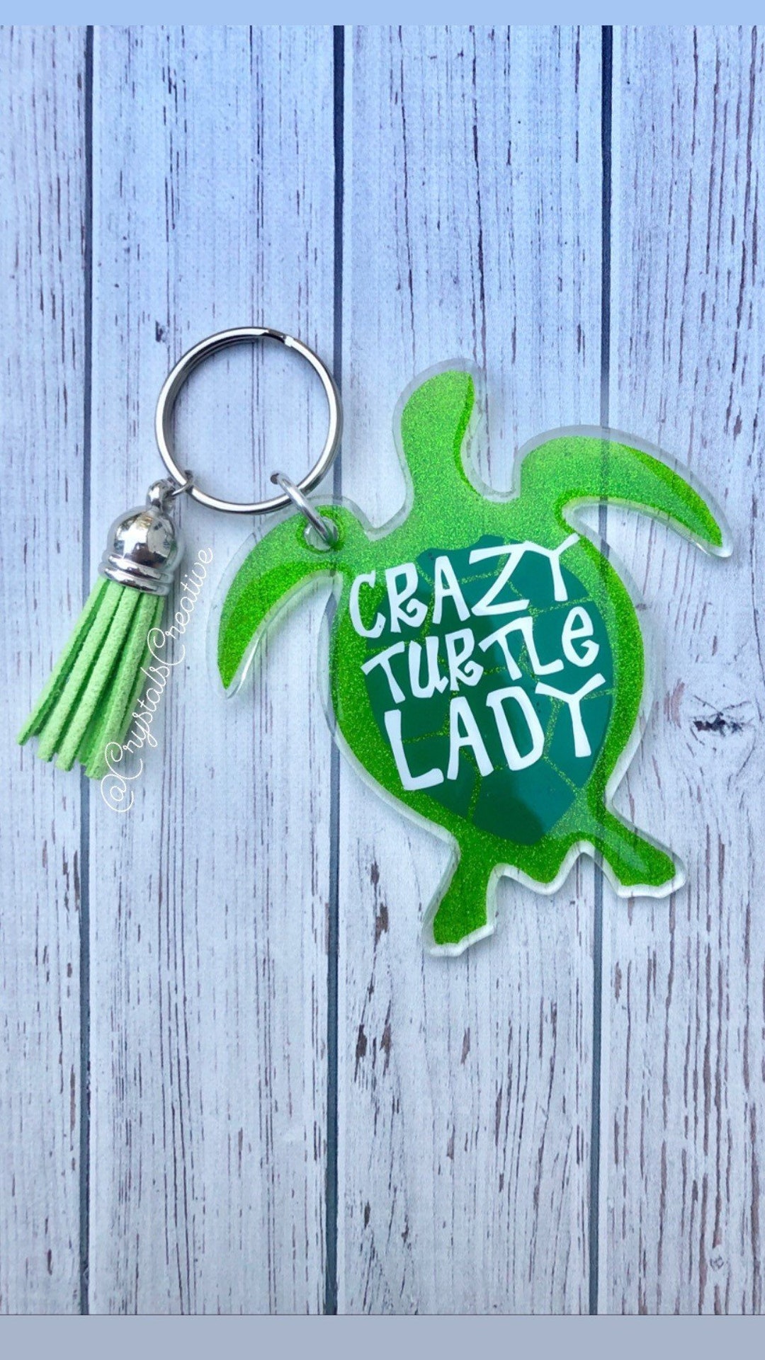 Crazy Turtle Lady porte-clé - Etsy France