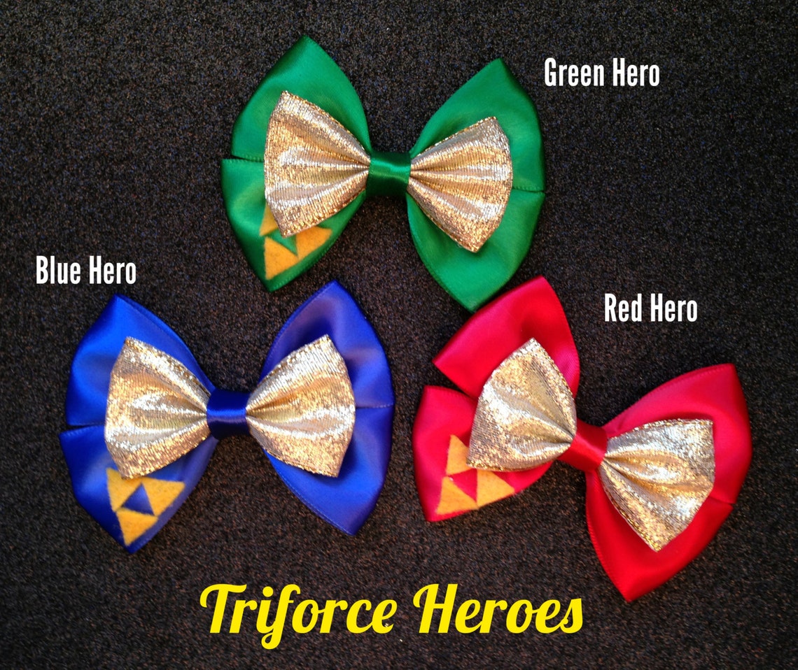 Legend of Zelda Triforce Heroes Inspired Bows | Etsy