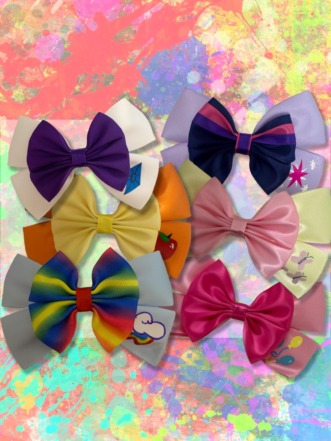 Custom My Little Pony Inspired Hair Bows – Handmade Pony Hair Clips for ...
