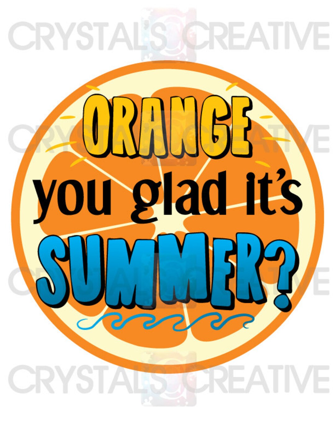 Orange You Glad It's Summer Goodie Bag Tag - Etsy