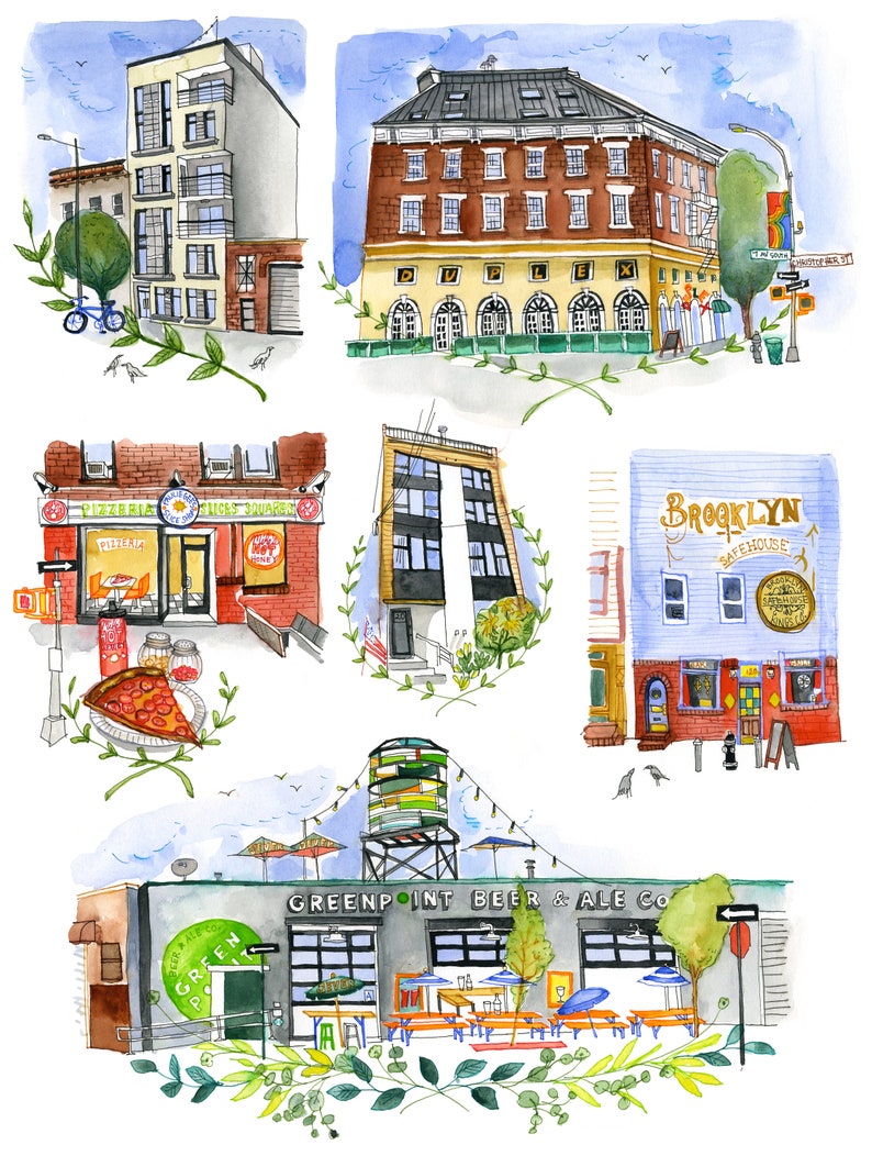 Custom Hand Painted Art of Favorite Landmarks, Storefronts and ...