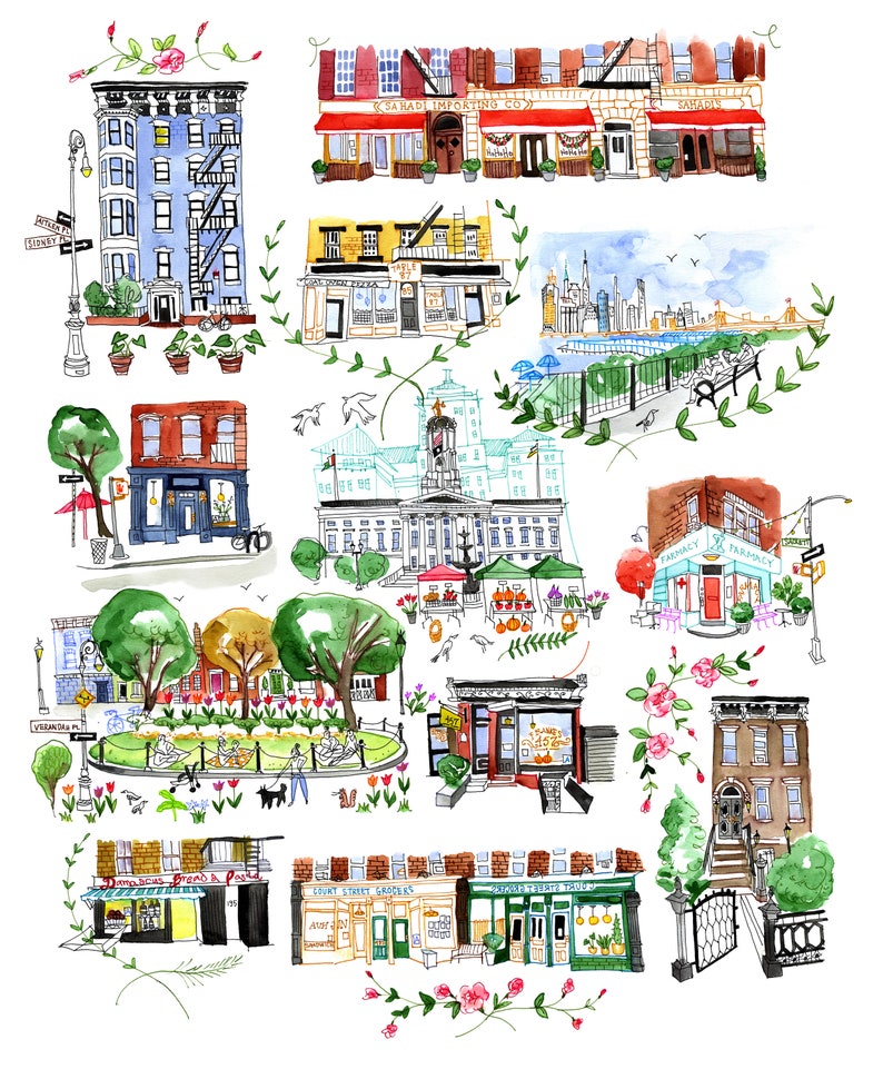 Custom Hand Painted Art of Favorite Landmarks, Storefronts and ...