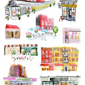 Mixed Brooklyn Storefronts Print - Etsy