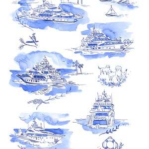 Custom Hand Painted Toile in One Color Tonal - Etsy