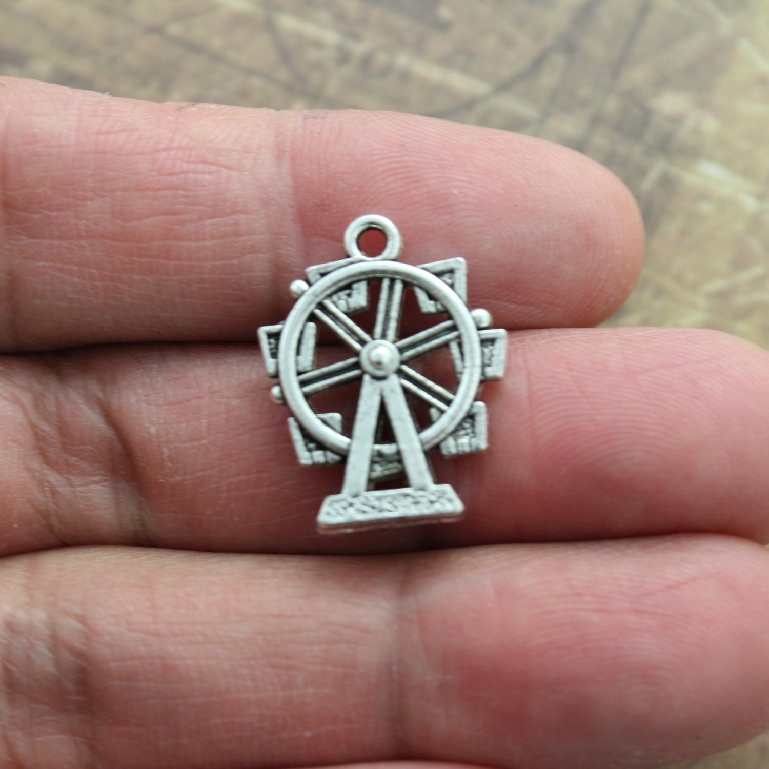 Ferris Wheel Charms Ferris Wheel Pendants Antiqued Silver Tone | Etsy