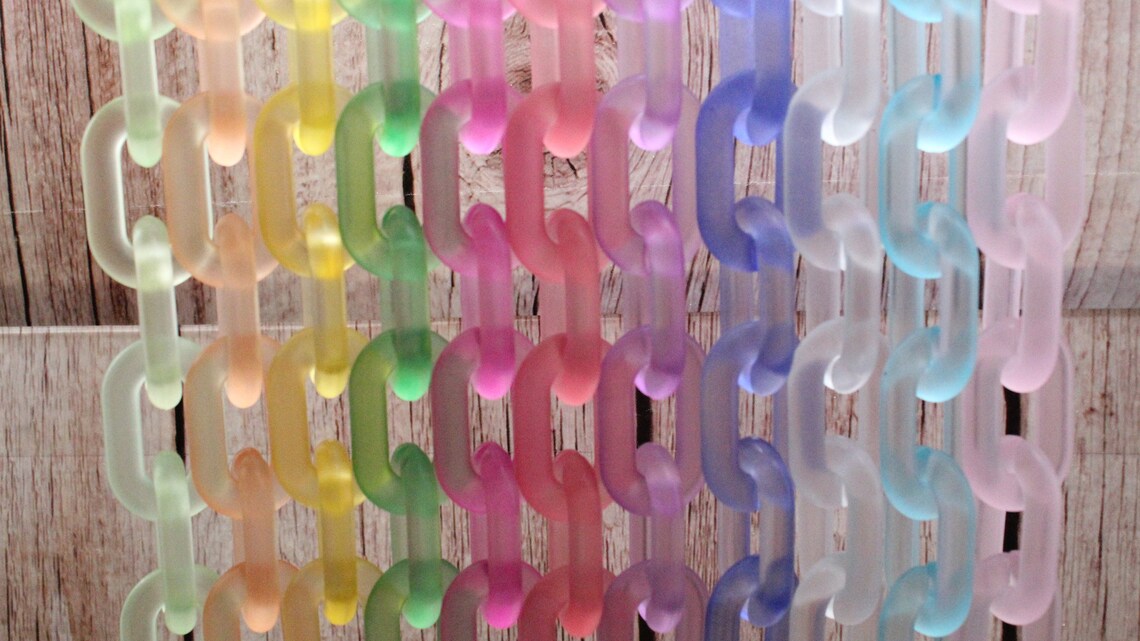 Assorted Translucent Plastic Chain Links Handmade Jewelry DIY - Etsy
