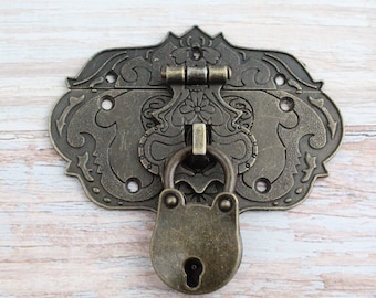 Antique Box Lock With Key - Etsy
