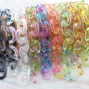 Assorted Translucent Plastic Chain Links Handmade Jewelry DIY - Etsy