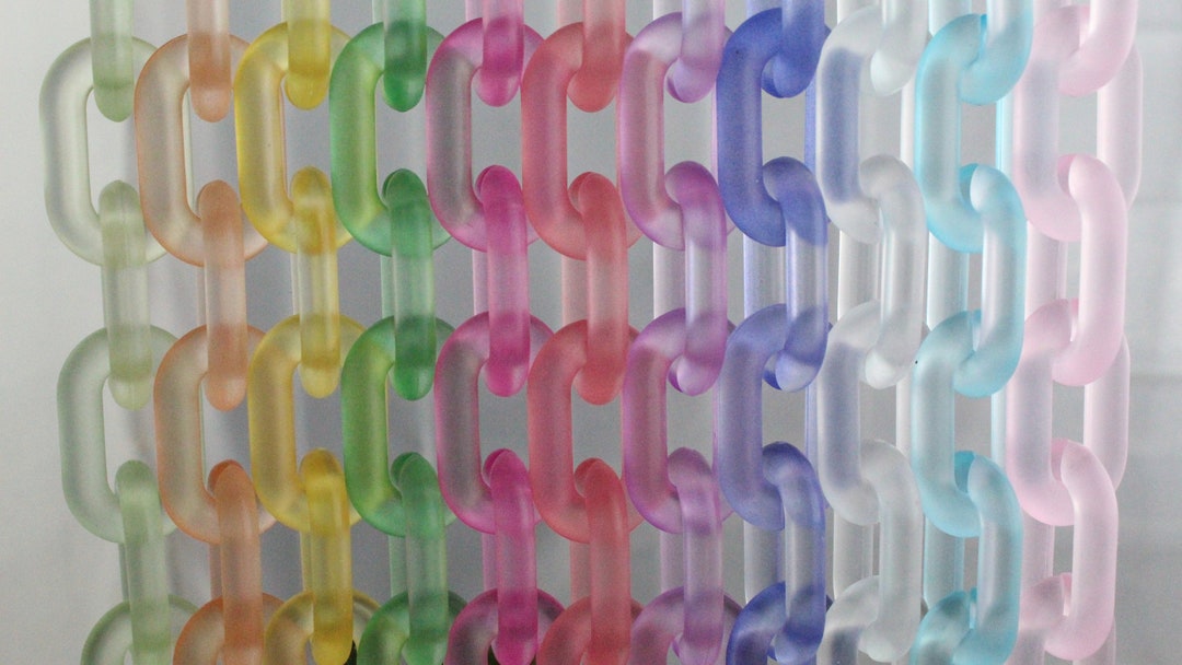 Assorted Translucent Plastic Chain Links Handmade Jewelry DIY - Etsy