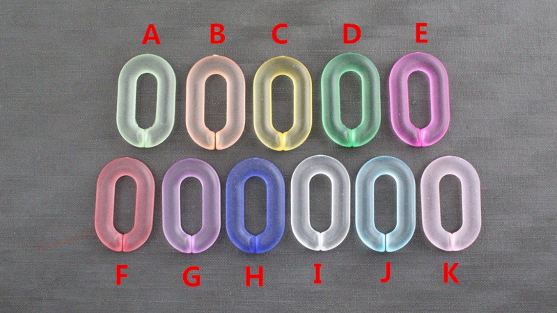 Assorted Translucent Plastic Chain Links Handmade Jewelry DIY - Etsy