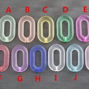 Assorted Translucent Plastic Chain Links Handmade Jewelry DIY - Etsy