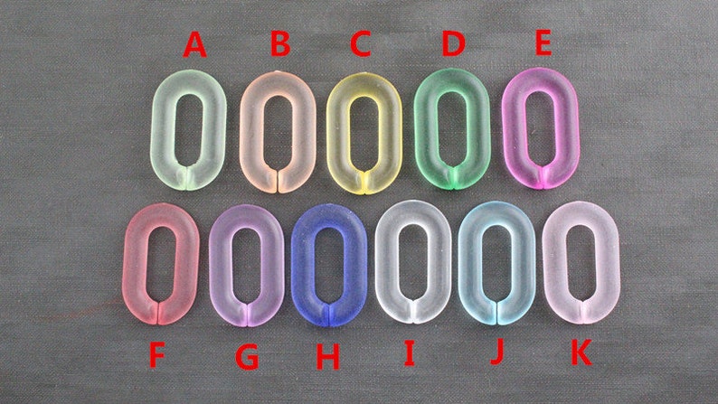 Assorted Translucent Plastic Chain Links Handmade Jewelry DIY - Etsy