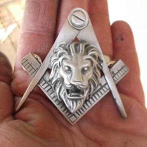 Freemasons, Lions Grip, Compass and Square,masonic Symbol,vest Badge - Etsy