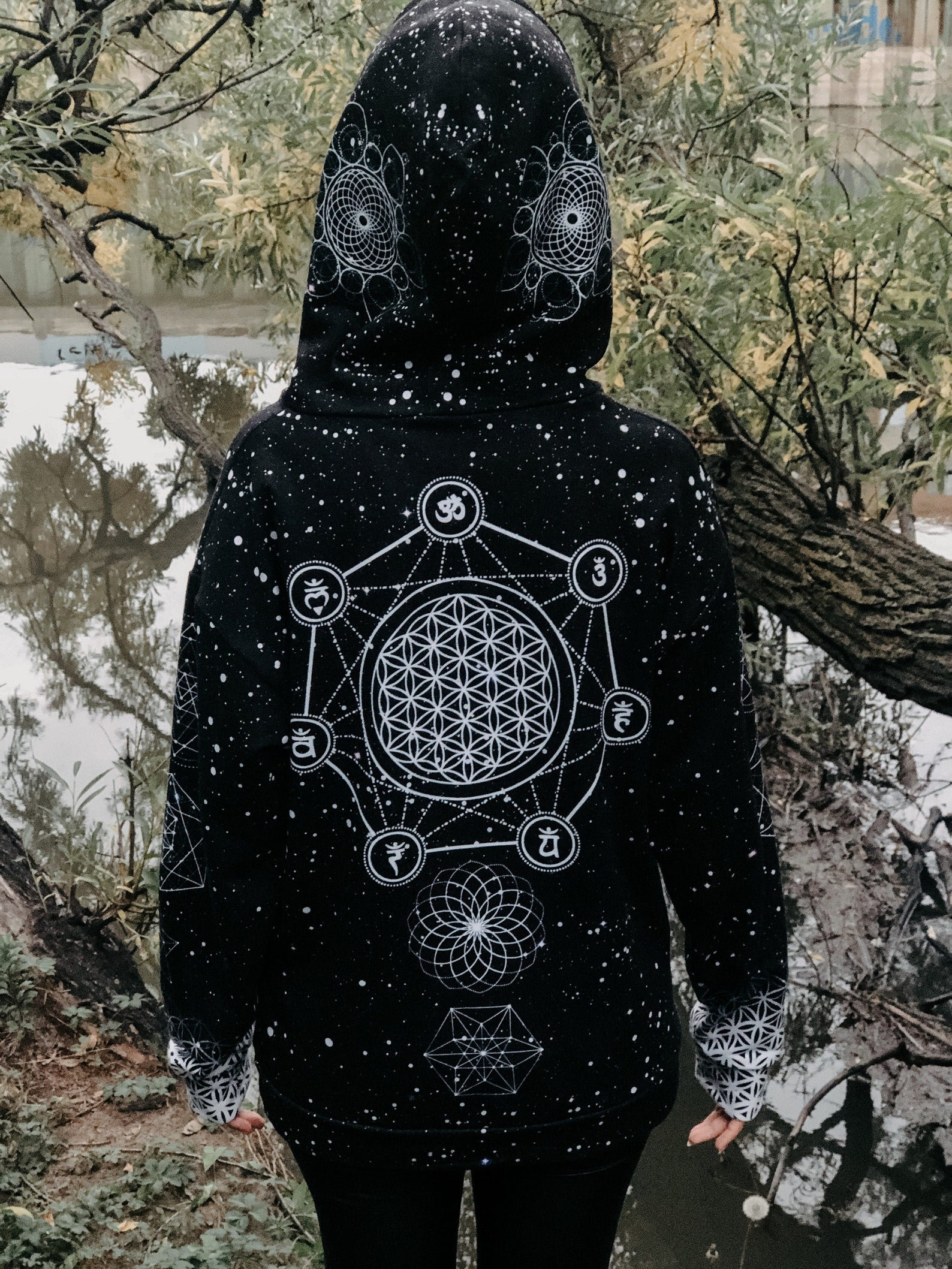 Metatron Hoodie || Chakra || Sacred Geometry Clothing || Festival ...