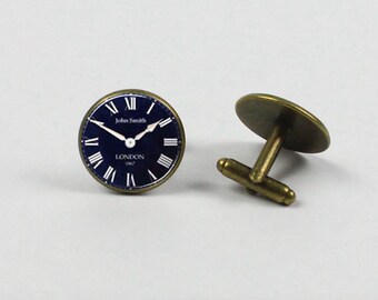 Clock cufflinks | Etsy