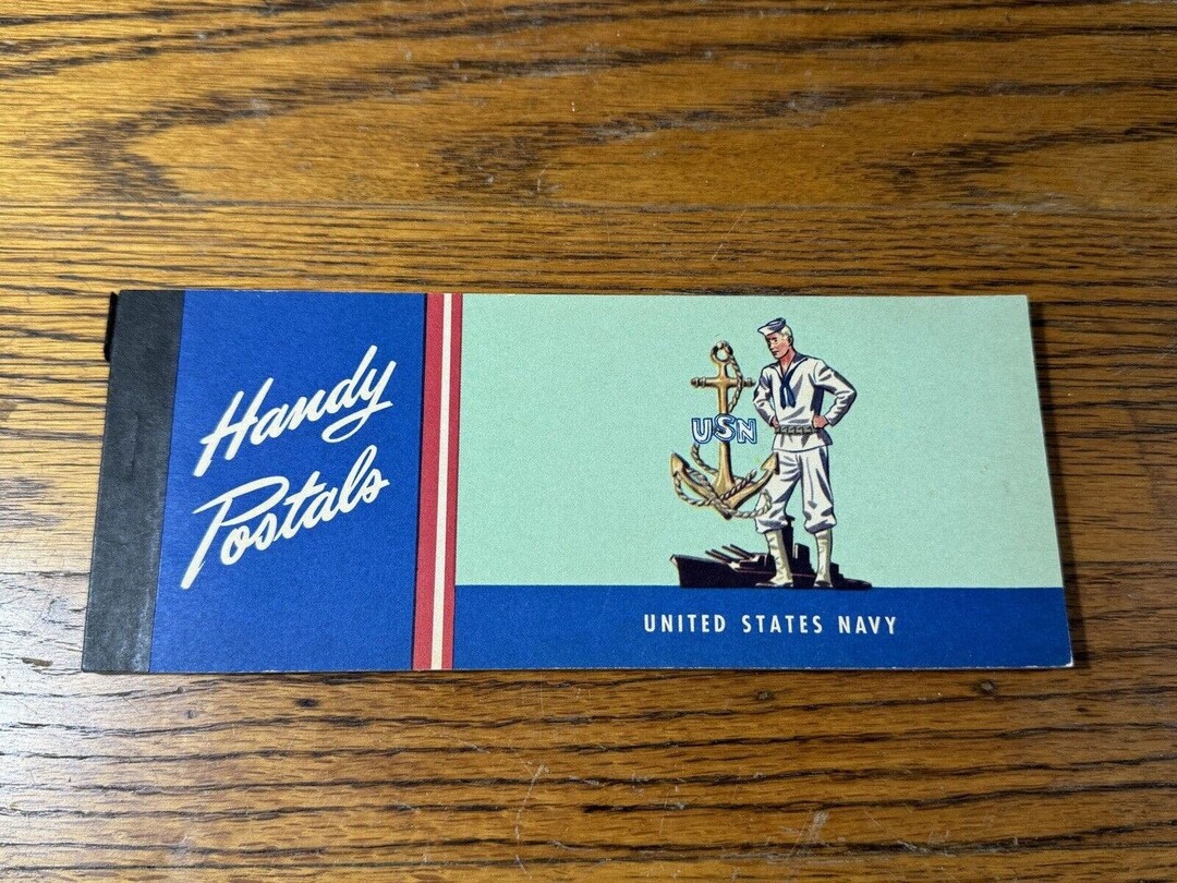 1940's WWII Stationary Postcard Pad Unused With Navy Sailor Vintage - Etsy