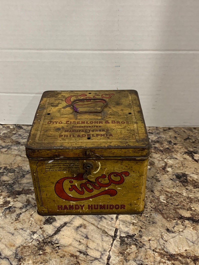 Vintage Cinco Teléfono Móvil Humidor Tin Otto Eisenlohr & Bros. - Etsy ...