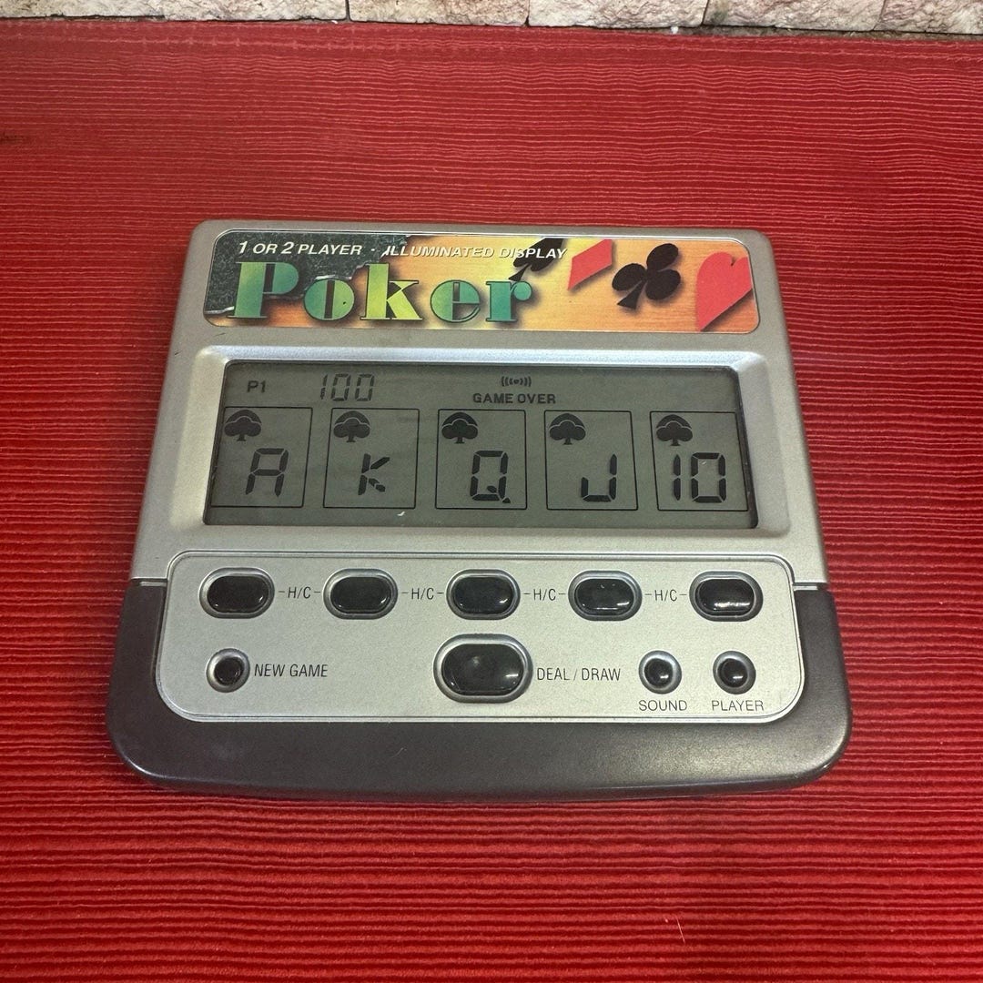 VTG Radio Shack Deluxe 2-player Draw Poker Handheld Game 60-2670 Tested ...