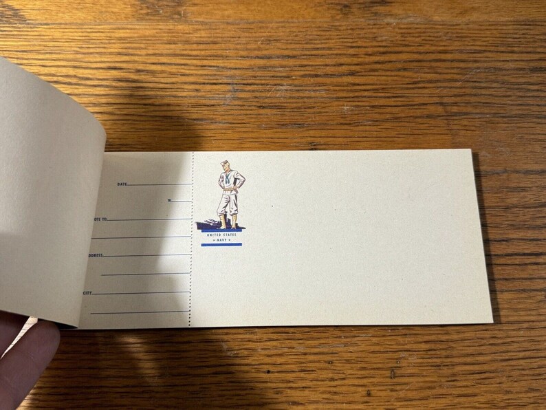 1940's WWII Stationary Postcard Pad Unused With Navy Sailor Vintage - Etsy